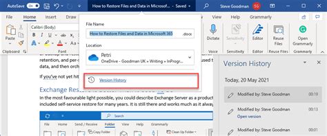 How To Restore Files And Data In Microsoft Petri IT Knowledgebase