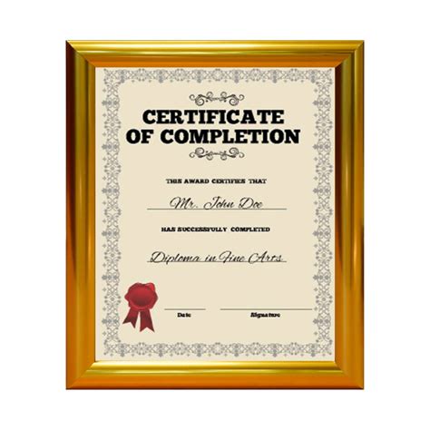 85x11 Gold Effect Certificate Frame 1 Inch Snapezo®