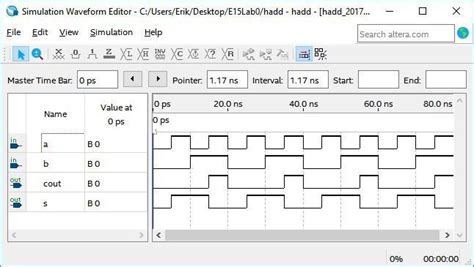 Draw Logic Circuit On Quartus Prime And Show Waveform Result