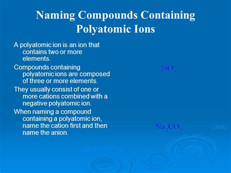 Molecules And Compounds Nomenclature Chapter 5 Ppt Download