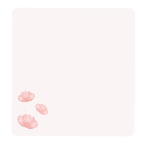 Cute Aesthetic Post It Sticky Note With Pink Poppy Flower Decoration Cute Aesthetic Sticky