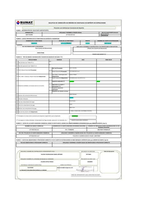 Formato De Solicitud De Correccion De Errores En Constancia De