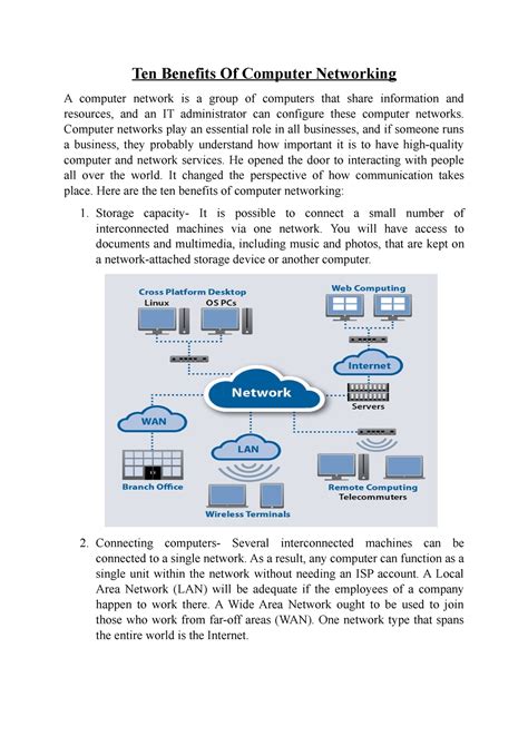 Ten Benefits Of Computer Networking Ten Benefits Of Computer