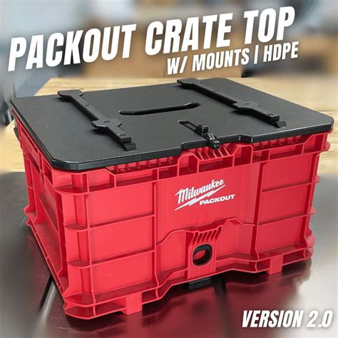 Milwaukee Packout Crate Topcover With Top Mounts Version 20 Hdpe