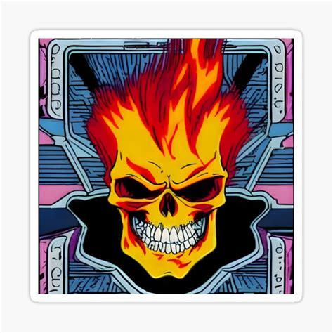 Flaming Skull Graffiti Art Sticker For Sale By Simplitext Redbubble