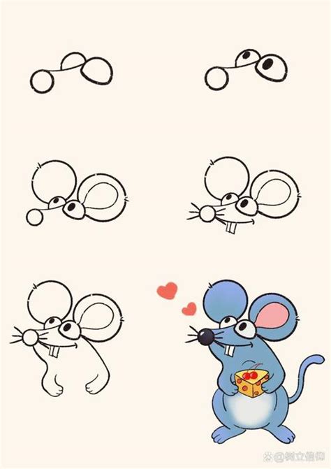 小老鼠简笔画大全可爱步骤怎么画（最新11张） 简笔画图片大全