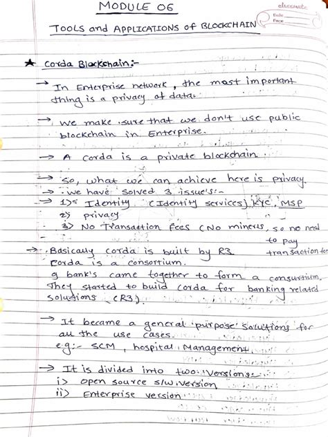 Blockchain Module 06 Tools And Applications Of Blockchain Notes Pdf Banking Technology
