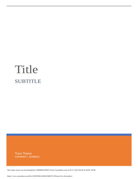 Porters Five Forces Analysis The Outfitters