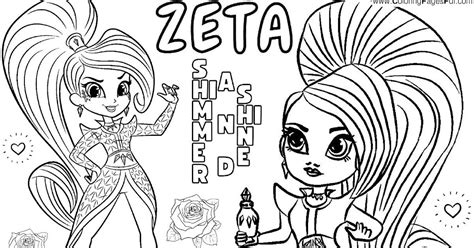Zeta Shimmer And Shine Coloring Pages Coloring Pages Shimmer N Shine