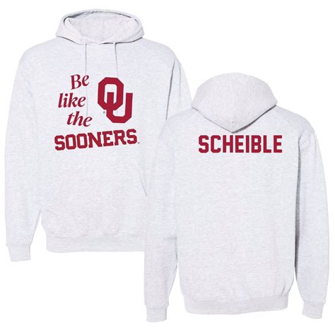 Hannah Scheible University Of Oklahoma Gymnastics Light Gray Be Like Us Hoodie