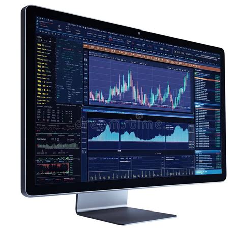 A Computer Screen That Displays Detailed Charts Including Line Graphs And Financial Indicators