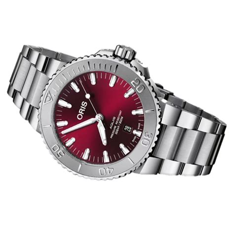 Oris Aquis Date Relief Red Dial Royal Jewelers
