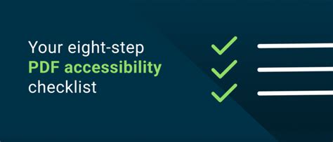 Your Eight Step PDF Accessibility Checklist Deque