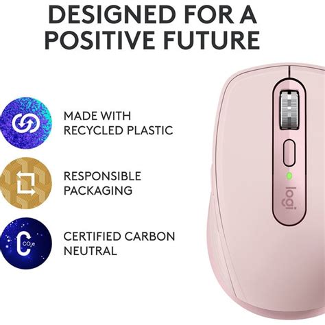 Mouse Wireless Logitech Mx Anywhere 3s 8000 Dpi Roz