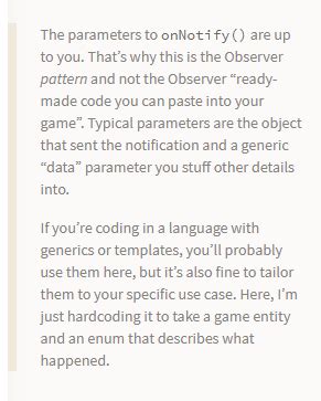 C Observer Pattern Payloads Game Development Stack Exchange