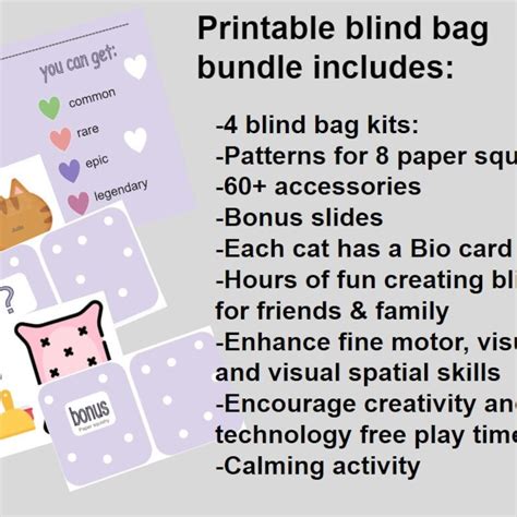 Printable Blind Bag Etsy