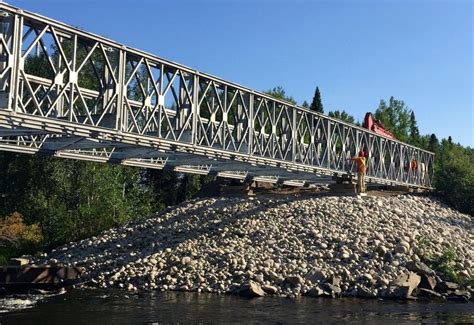 Two Modular Panel Bridges Part Of Ontario Stream Crossing