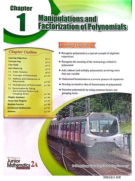 F1 Chapter 1 Manipulations And Factorization Of Polynomials Pdf