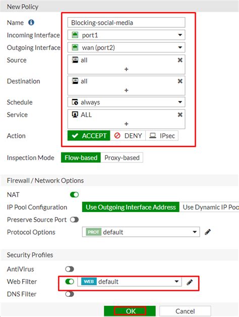 Implementation Of Firewall Policies FortiGate Part