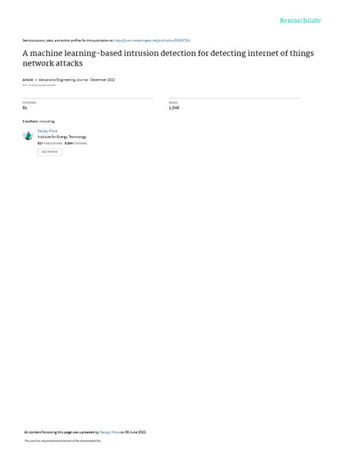 A Machine Learning-Based Intrusion Detection For Detecting Internet of ...