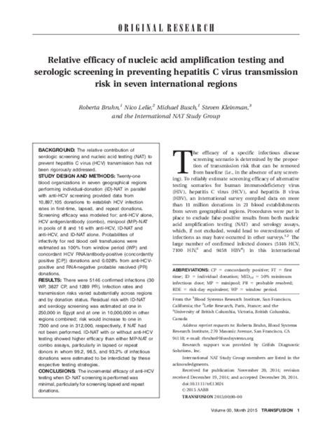 Pdf Relative Efficacy Of Nucleic Acid Amplification Testing And