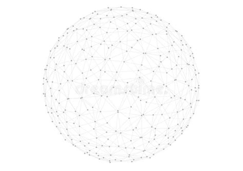 technology abstract shape dots connected by lines minimalist mesh