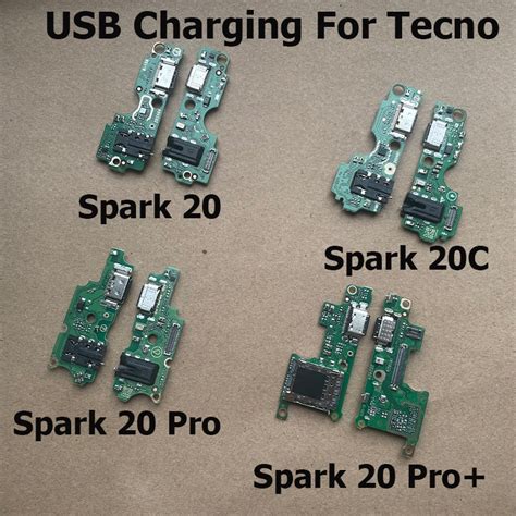 ใหม่สําหรับ Tecno Spark 20 20c 20 Pro Plus Pro Fast Usb แท่นชาร์จแจ็คปลั๊ก Pcb Charger พอร์ต