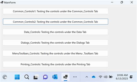 A11y Net Core Winforms Mainform Resize While Resizing The Screen To 200 All The Button Names