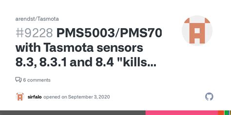 Pms5003pms7003 With Tasmota Sensors 83 831 And 84 Kills Sonoff Cpu · Issue 9228