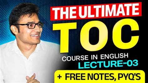 The Ultimate Toc Course Lecture 3 Free Notes Pyqs Ravindrababu Ravula Youtube