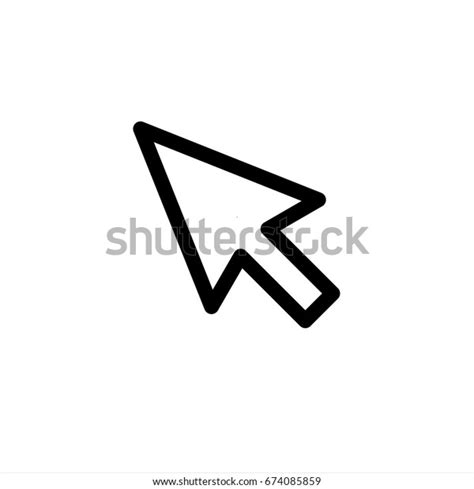 Line Cursor Icon Trendy Flat Style Stock Vector Royalty Free 674085859
