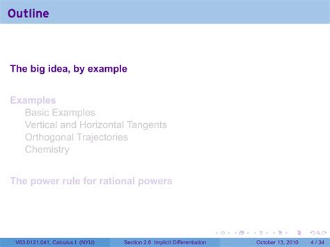 Lesson 11 Implicit Differentiation Section 41 Slides Ppt