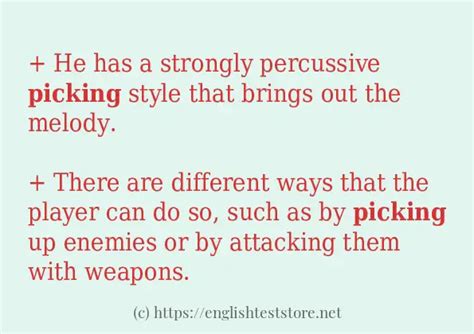 Picking Example Sentences Englishteststore Blog