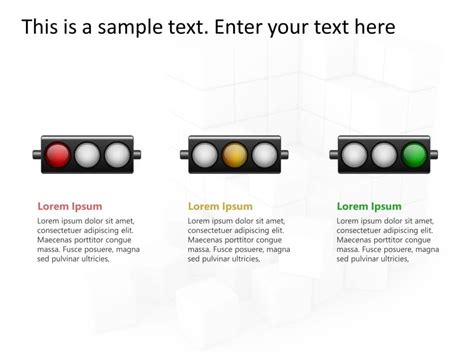 Traffic Light Status 1 Powerpoint Template