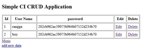 Manipulasi Database CRUD Dengan Code Igniter Framework Sistem Kita