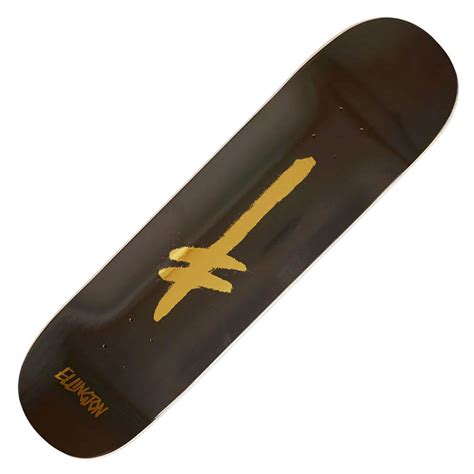 Deathwish Skateboards Ellington Credo Black Gold Foil Skateboard Deck