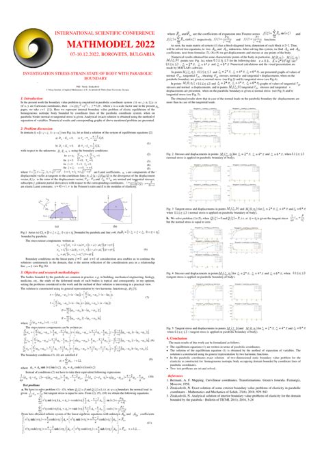 Pdf Investigation Stress Strain State Of Body With Parabolic Boundary