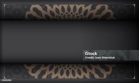 그리스 패턴엽서 인쇄 디자인용 템플릿입니다 고급 장식과 로고와 텍스트에 대한 장소 회색 배너 템플릿 0명에 대한 스톡 벡터 아트