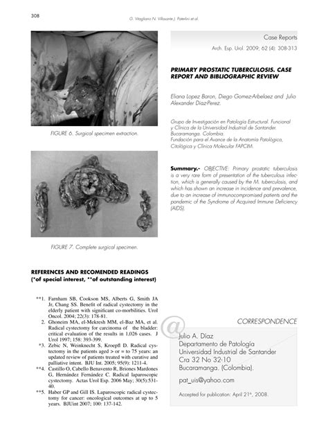 Pdf Primary Prostatic Tuberculosis Case Report And Bibliographic Review