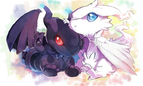 Colors Live Chibi Zekrom And Chibi Reshiram By Liyana
