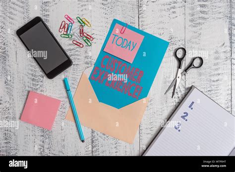 Writing Note Showing Customer Experience Business Concept For Product Of Interaction Between