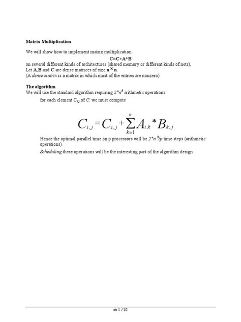 Cannon Strassen Dns Algorithm Pdf Matrix Mathematics