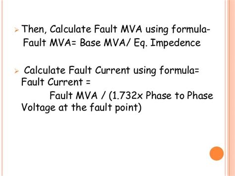fault level calculation