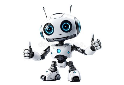 Cute And Adorable Smiling Robot Generative Ai Stock Illustration Illustration Of Hand