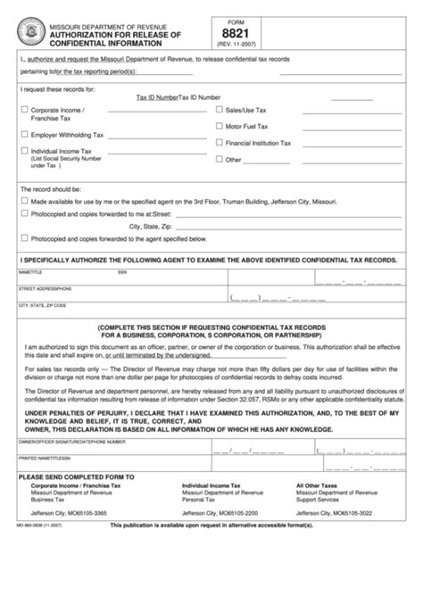 Irs Form 8821 Fillable Form Printable Forms Free Online