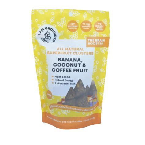 I Am Grounded Superfruit Clusters Banana Coconut And Coffee Fruit 120g