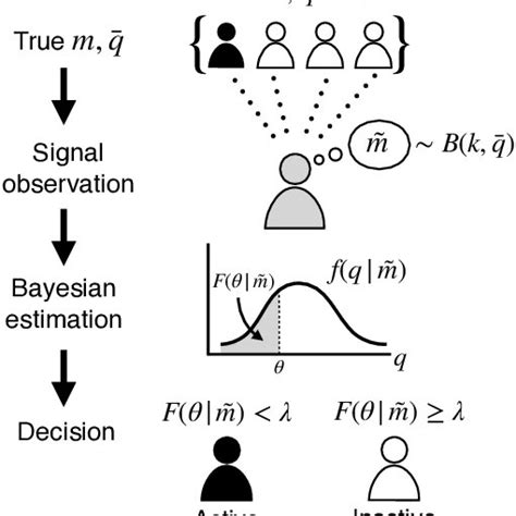 Schematic Of Bayesian Inference And Node Activation In The Face Of