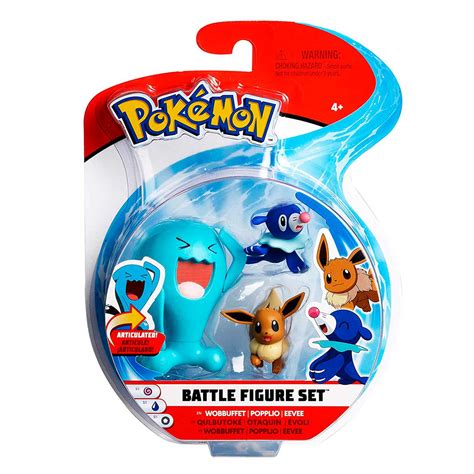 2 And 3 Battle Figure Set Wave 1 Popplio Eevee And Wobbuffet Jazwares Pokemon Figure Wiki