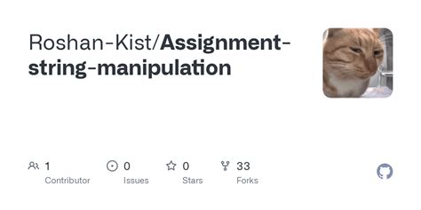 Github Roshan Kistassignment String Manipulation