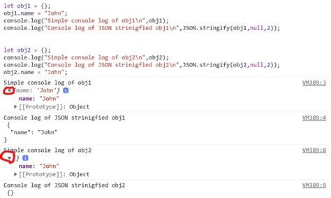 javascript why does console log not show the value of an object at